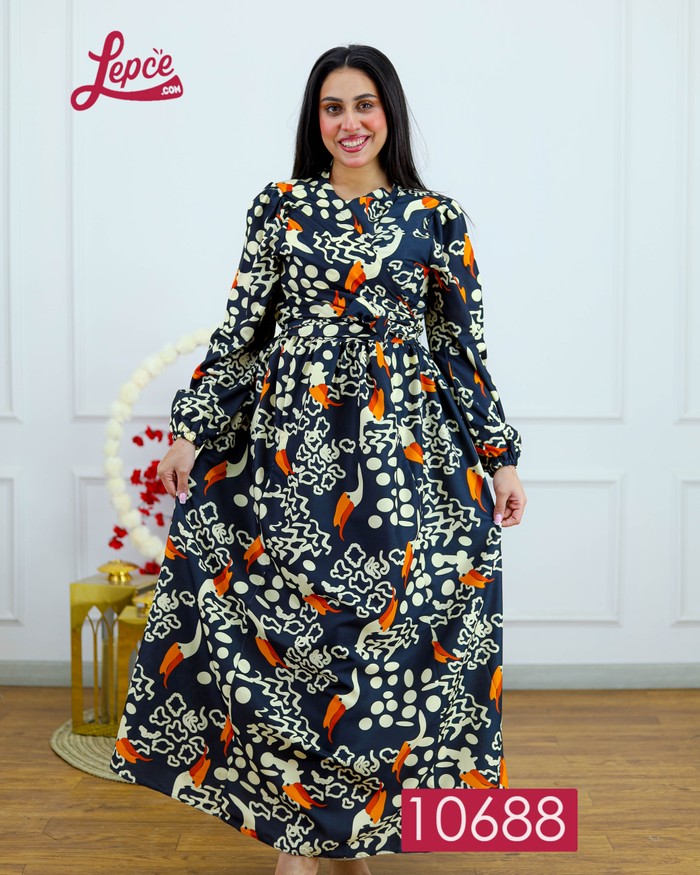 Lepce - لبسى دريس منقوش - أسود