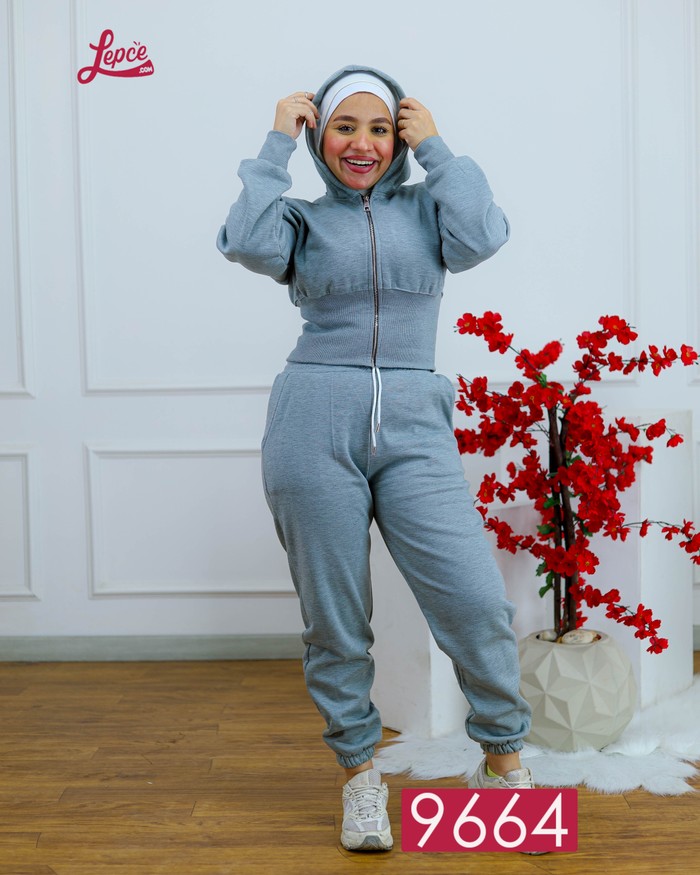 Lepce - لبسى سوت قطعتين - رمادى