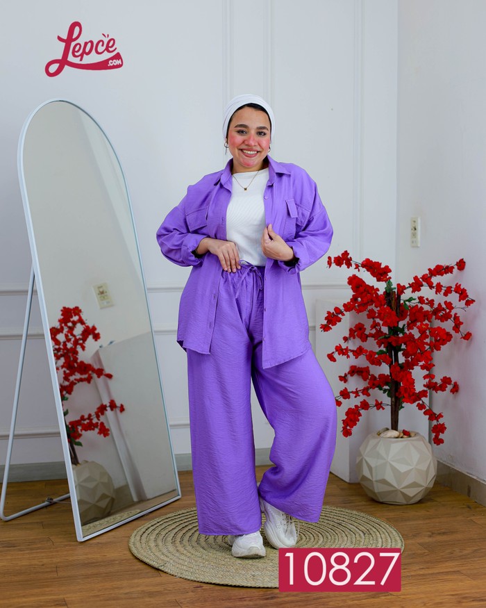 Lepce - لبسى سوت كتان اسباني - موف