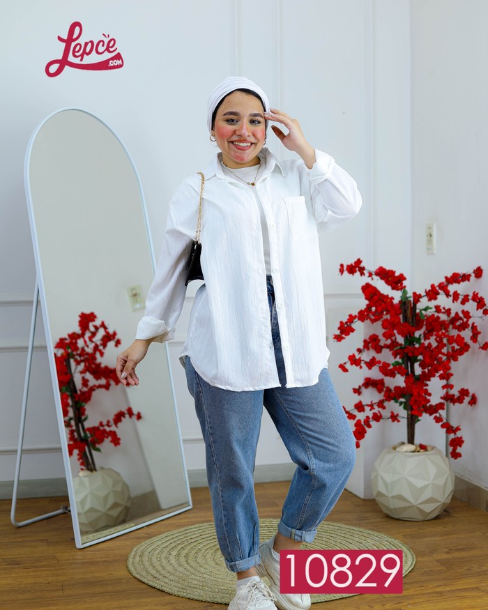 Lepce - لبسى شميز قصير - أبيض