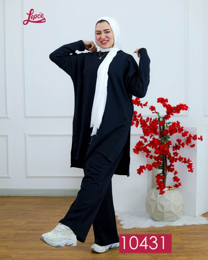 Lepce - لبسى Melton suit - أسود